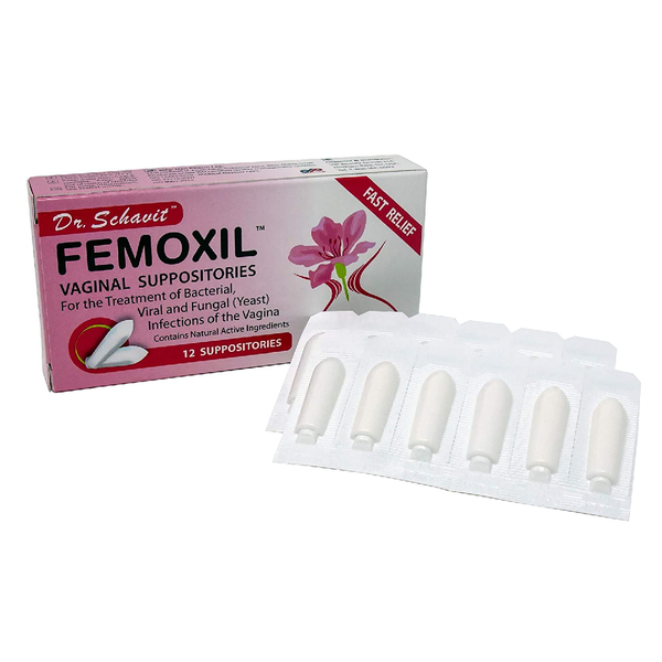 DR. SCHAVIT FEMOXIL Vaginal Suppositories - Natural Plant-Based Formul ...