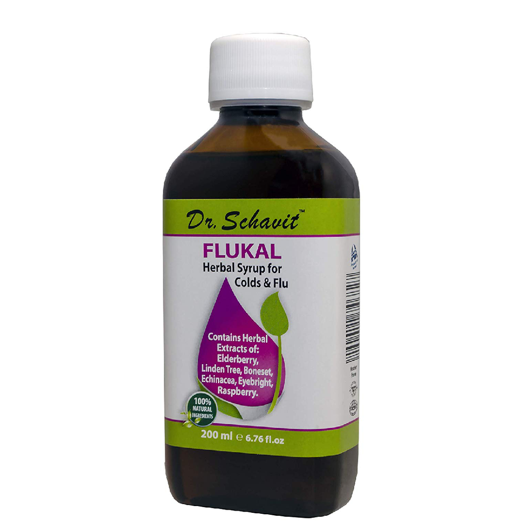 DR. SCHAVIT FLUKAL Herbal Syrup for Colds & Flu 100% Natural Ingredien ...